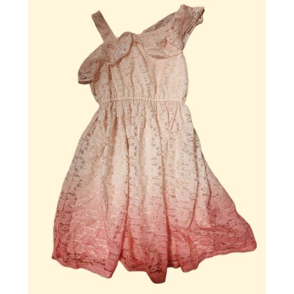 Justice | Dresses | Justice For Girls Size 7 Pink Ombre Lace One ...